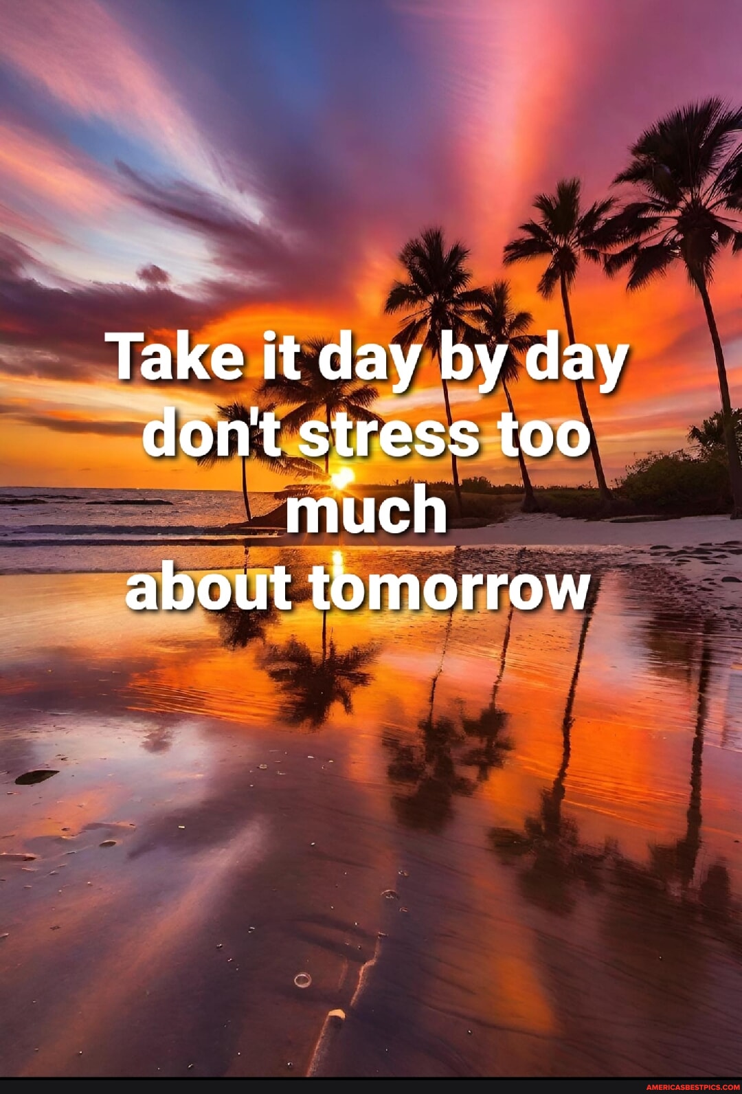 Take it day by day dont stress too much about tomorrow - America’s best ...