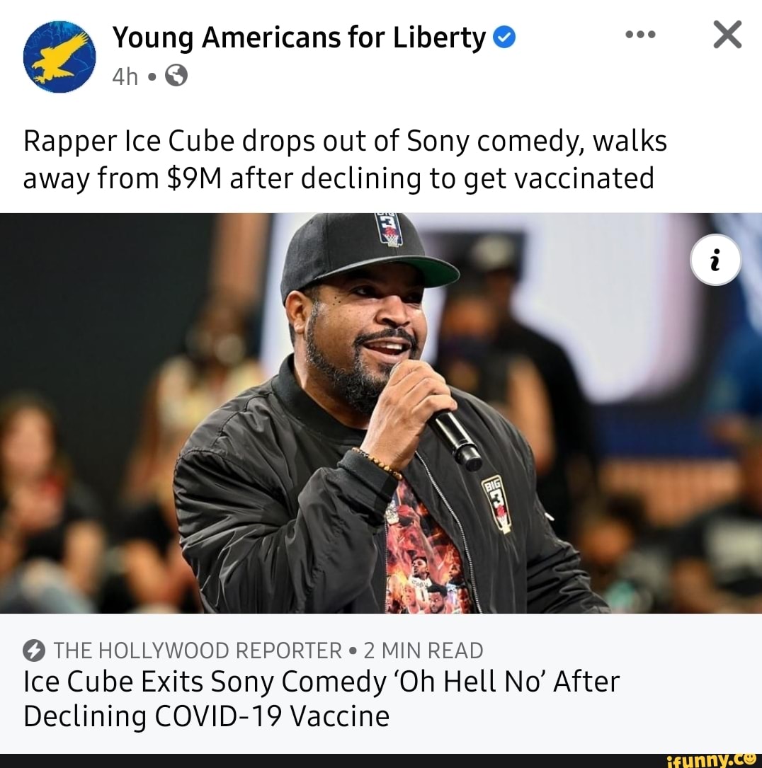 Young Americans for Liberty Rapper Ice Cube drops out of Sony comedy ...