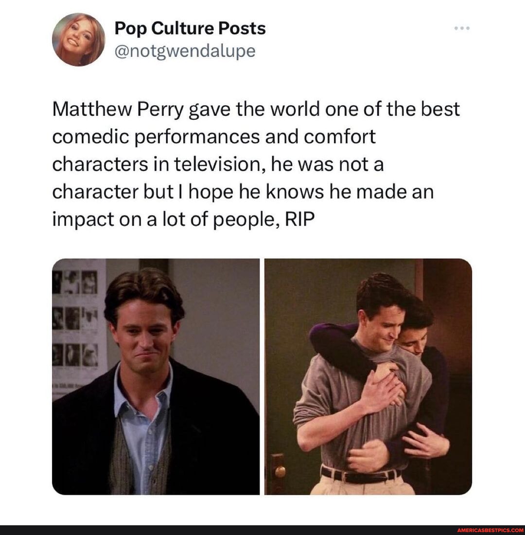 😭 - Pop Culture Posts @notgwendalupe Matthew Perry gave the world one ...