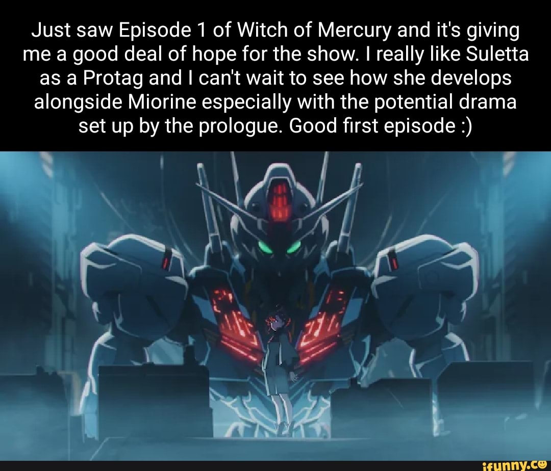 Just saw Episode 1 of Witch of Mercury and it's giving me a good deal ...