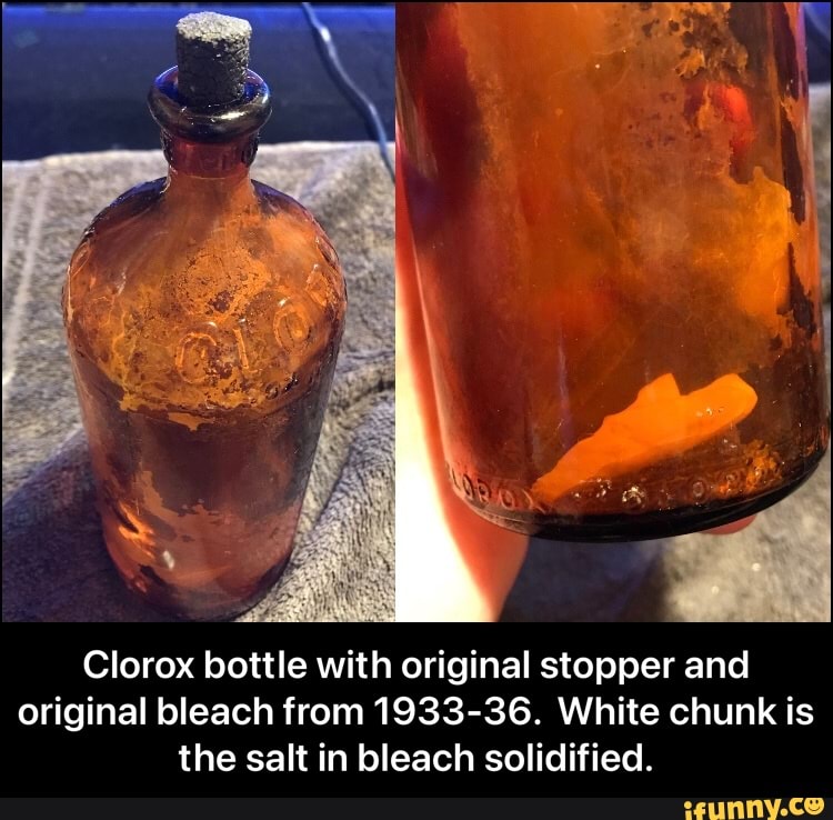 Clorox bottle with original stopper and original bleach from 1933-36 ...