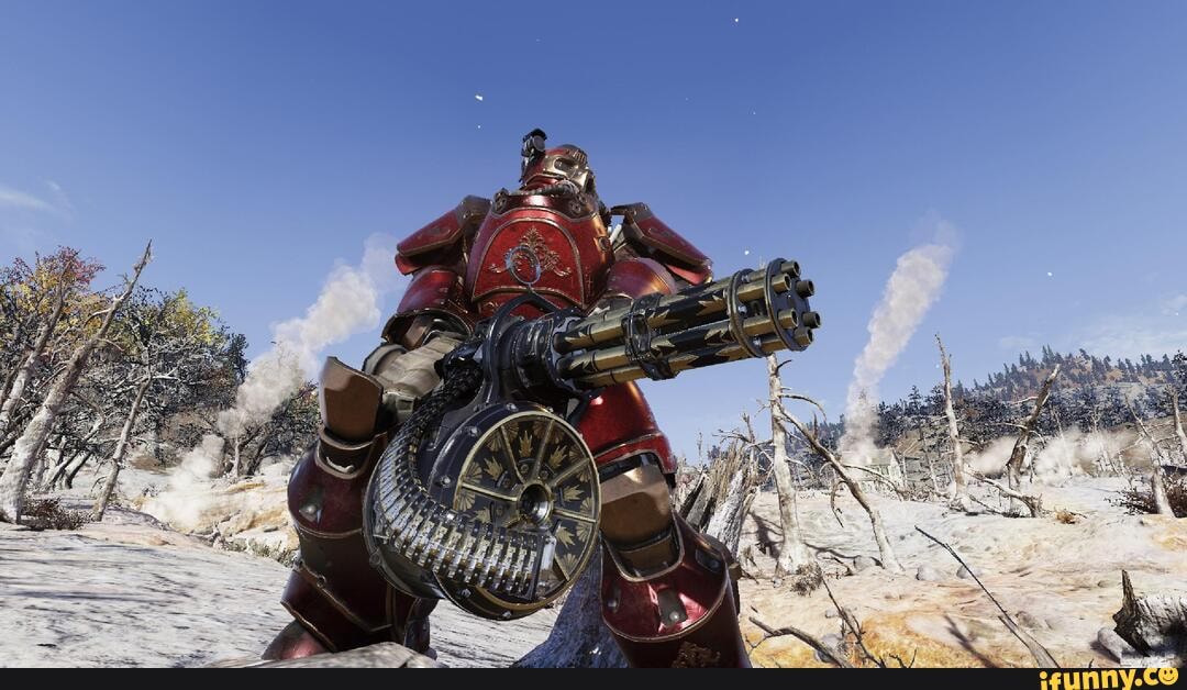 T-65 Power Armor with the Claus paint job - iFunny