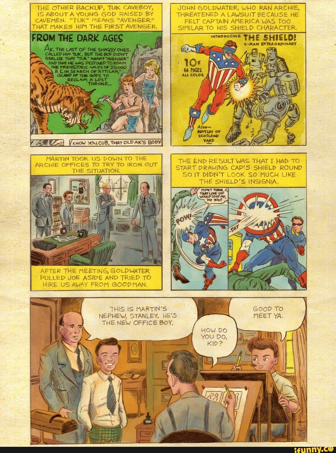 THE OTHER BACKUP, TUK CAVEBOY, IS ABOUT A YOUNG GOD RAISED BY CAVEMEN ...