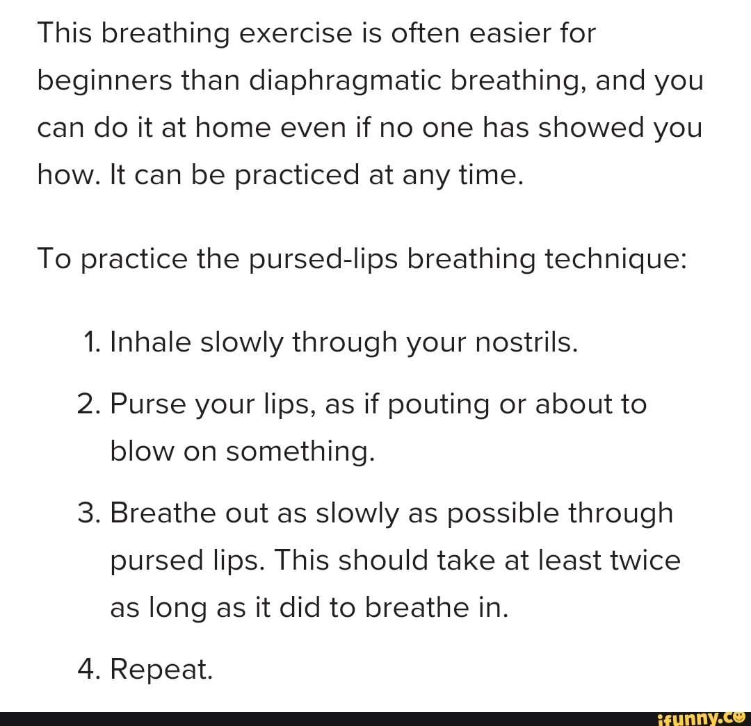 Pursed Lip Breathing Handout