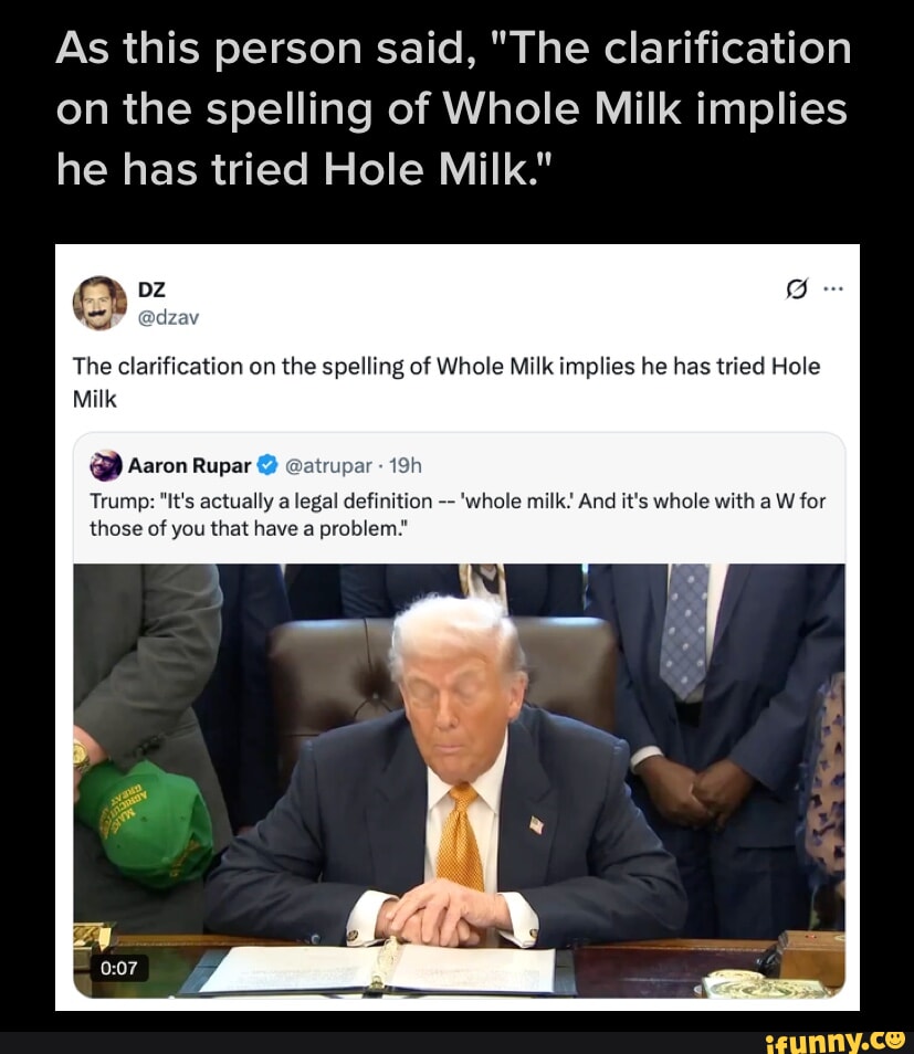 As this person said, "The clarification on the spelling of Whole Milk ...