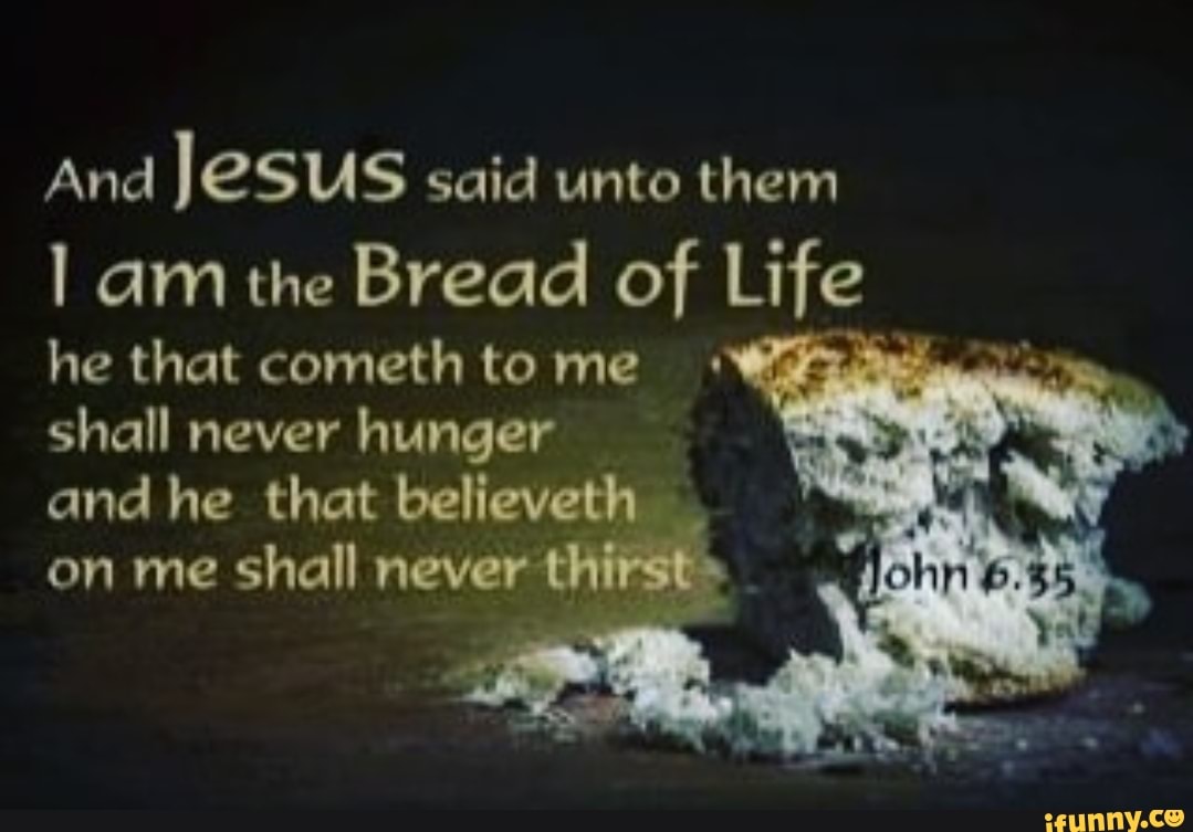 And Jesus said unto them am the Bread of Life he that cometh to me ...