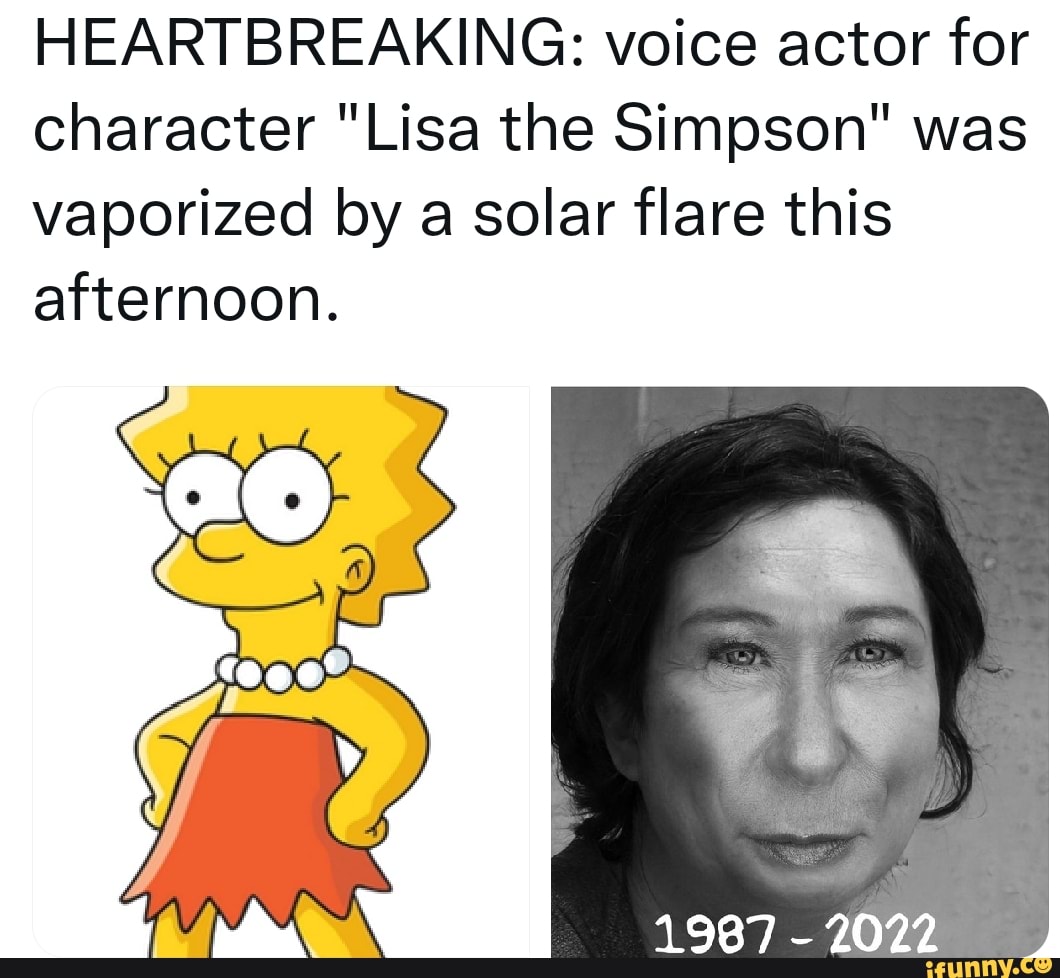 HEARTBREAKING: voice actor for character "Lisa the Simpson" was ...