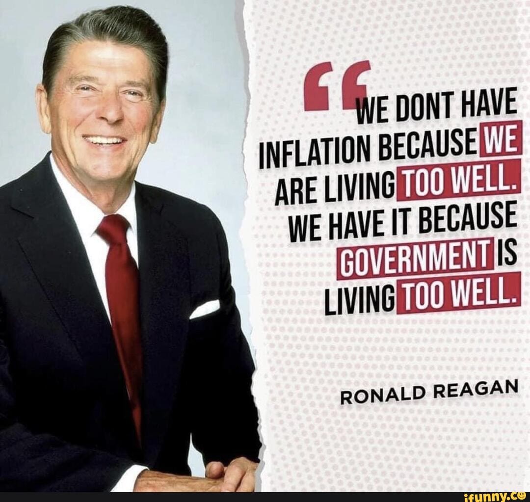 ONT HAVE INFLATION BECAUSE} WE ARE LIVING WE HAVE IT BECAUSE IS LIVINGE ...