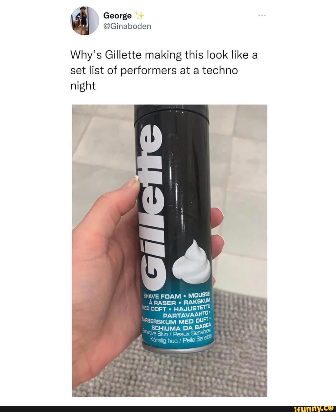 George Why's Gillette making this look like a set list of performers at ...