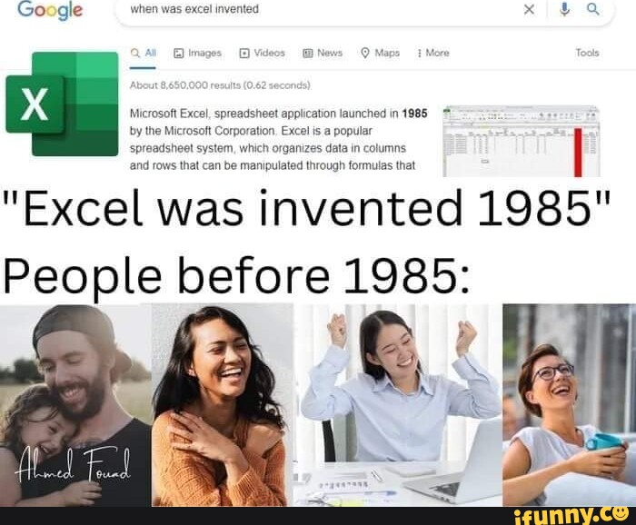 Google when was excel invented x Microsoft Excel, spreadsheet ...