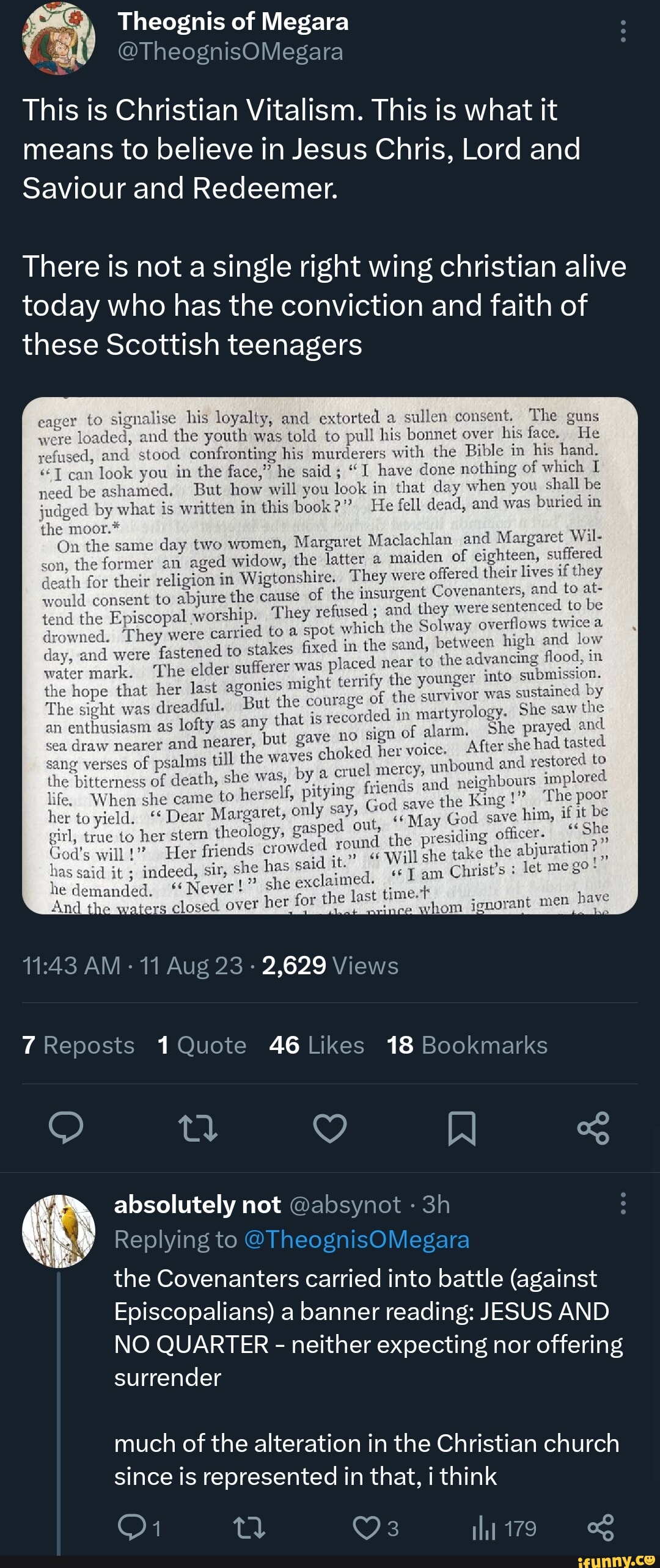 Theognis of Megara @TheognisOMegara This is Christian Vitalism. This is ...