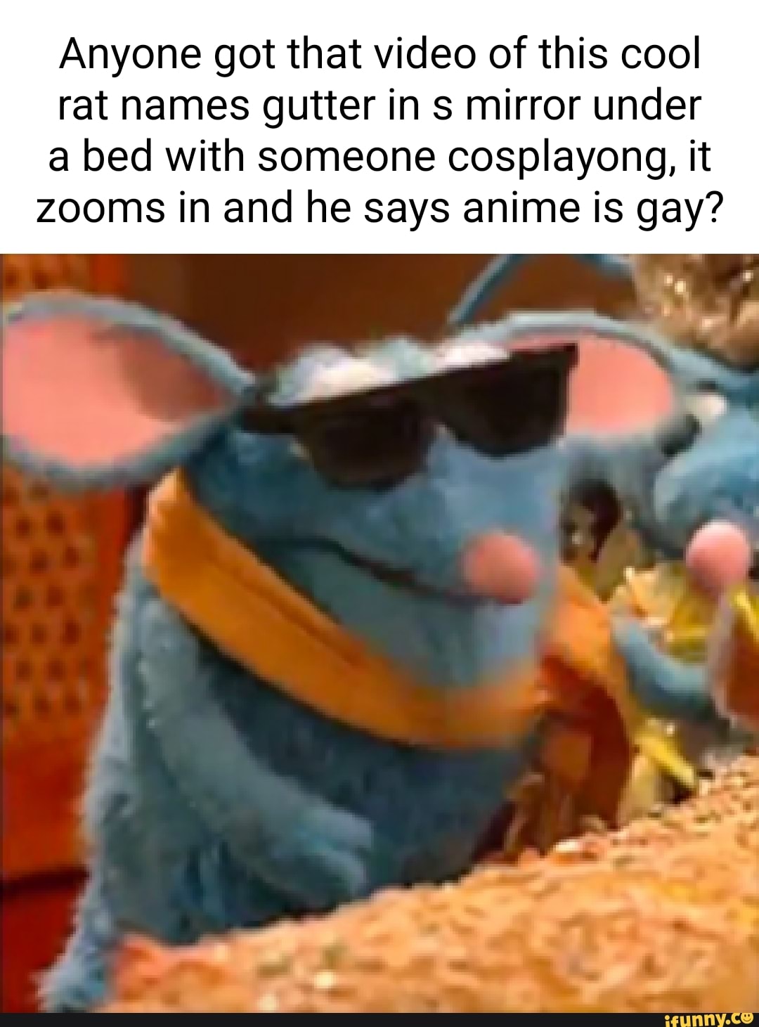 Anyone got that video of this cool rat names gutter in s mirror under a ...