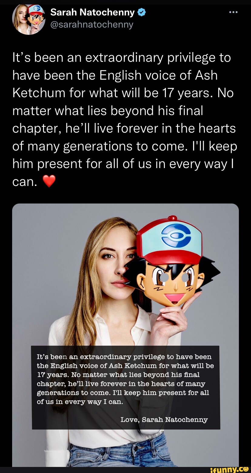 Sarah Natochenny @ ( @sarahnatochenny It's been an extraordinary privilege to have been the ...