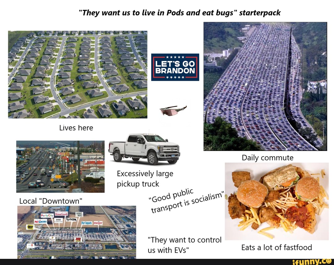 "They want us to live in Pods and eat bugs" starterpack LET'S GO ...