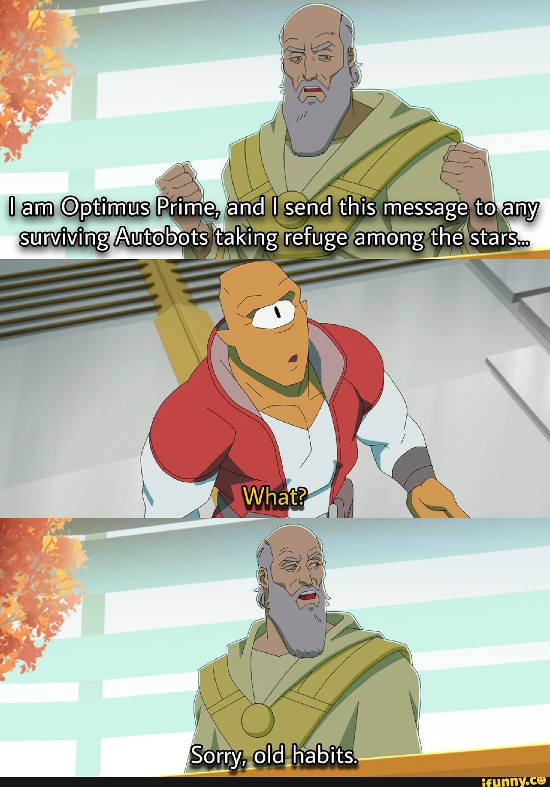 I am Optimus Prime, and I send this message to g Surviving Autdbots ...