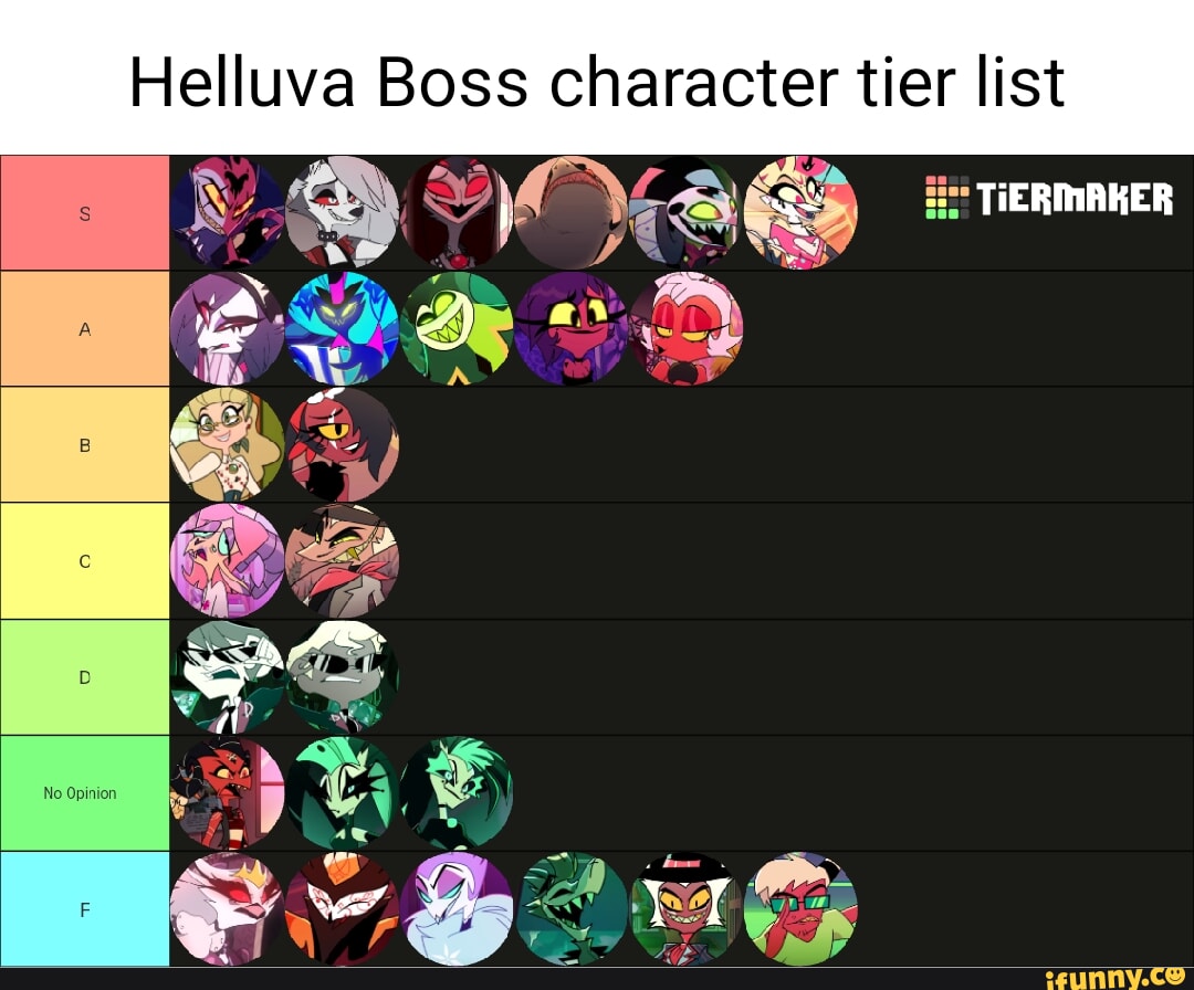 Helluva Boss character tier list TIERMAKER Big & We - iFunny