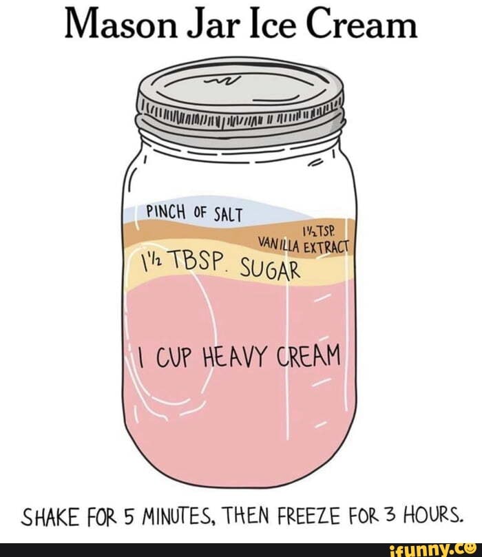 Mason Jar Ice Cream SSS PINCH OF SALT WATS VANILLA EXTRACT \h TBSP. Su ...