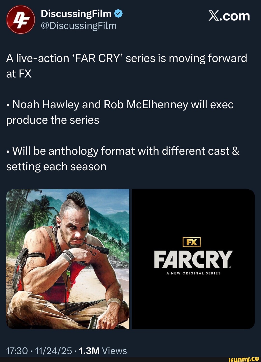 @DiscussingFilm A live-action "FAR CRY' seri at FX Noah Hawley and Rob ...
