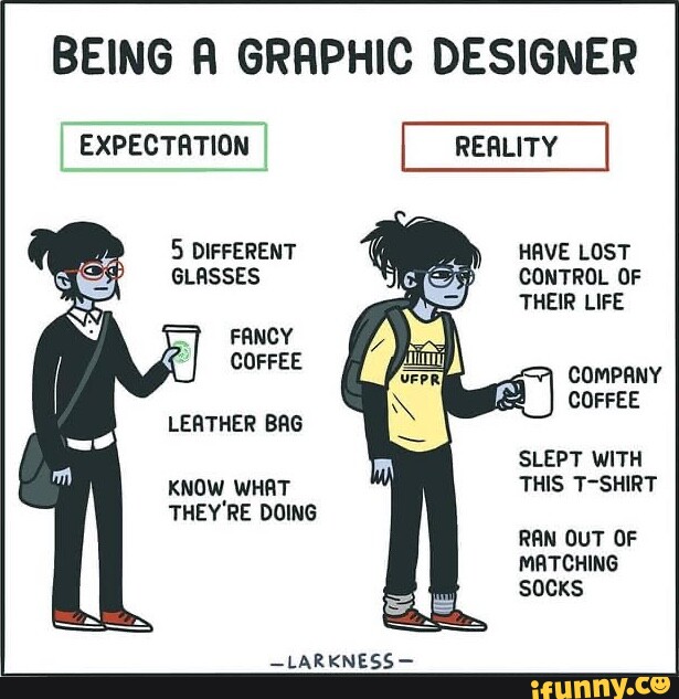 BEING A GRAPHIC DESIGNER EXPECTATION 5 DIFFERENT GLASSES COFFEE LEATHER ...