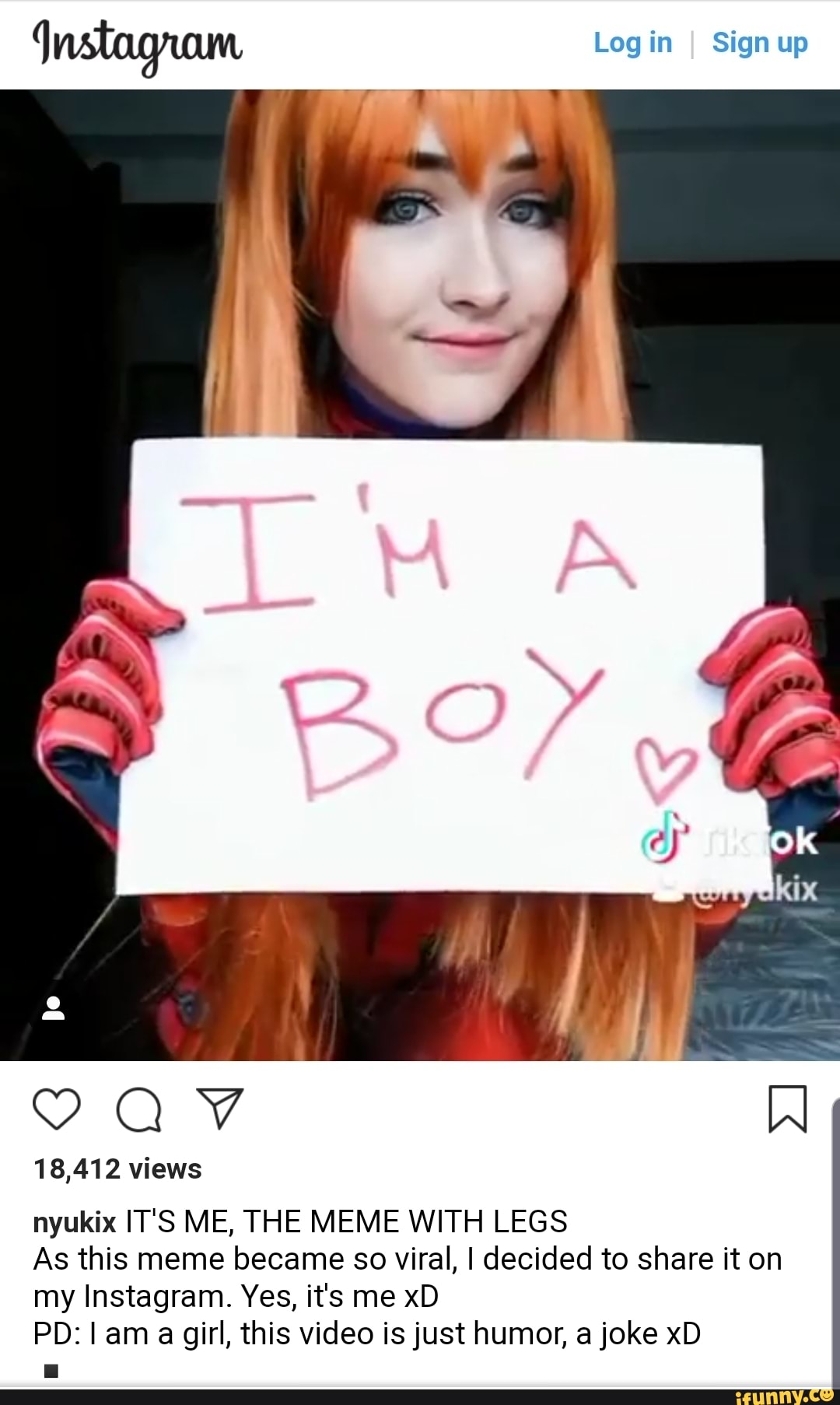 Nyukix IT'S ME, THE MEME WITH LEGS As this meme became so viral, I ...