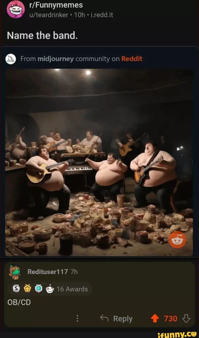 1 red it Name the band. From midjourney community on Reddit ...