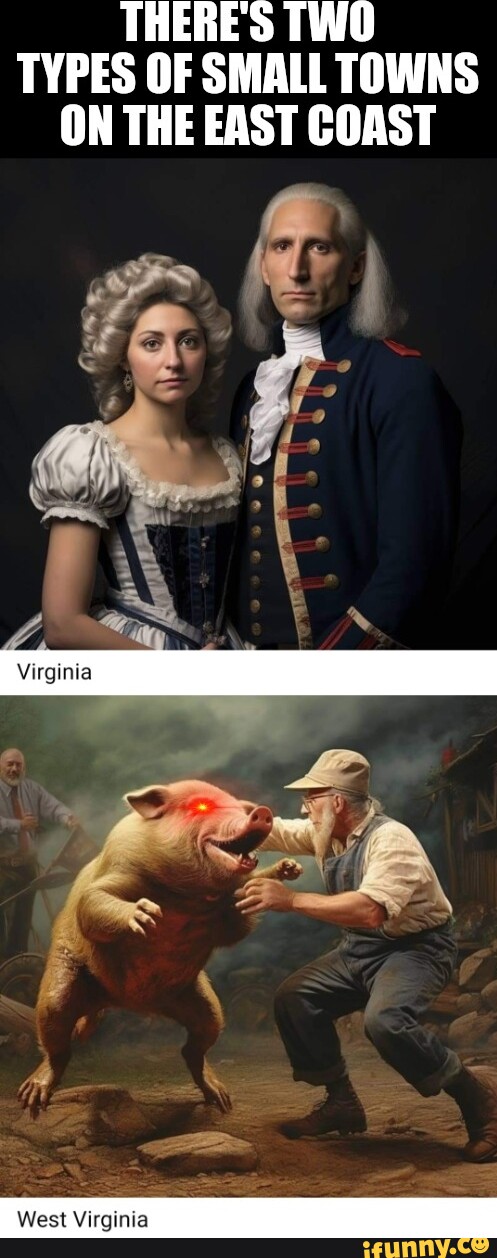 THERE'S TWO TYPES OF SMALL TOWNS ON THE EAST COAST West Virginia - iFunny