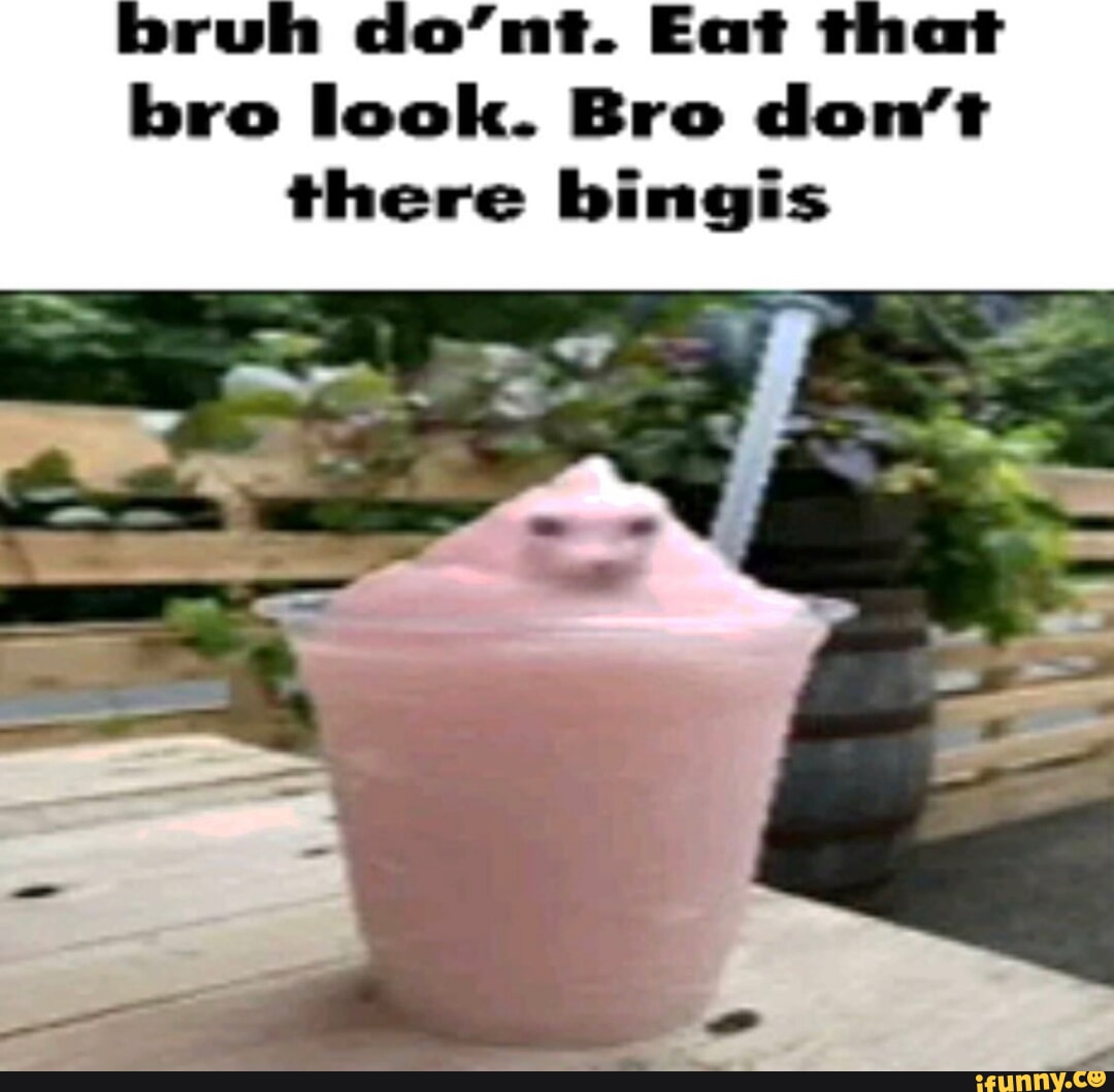 Bruh do'nt. Eat that bro look. Bro don't there bingis - iFunny