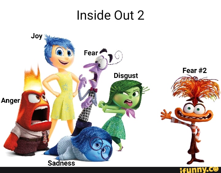 Inside Out 2 Joy Fear Fear #2 Disgust - iFunny