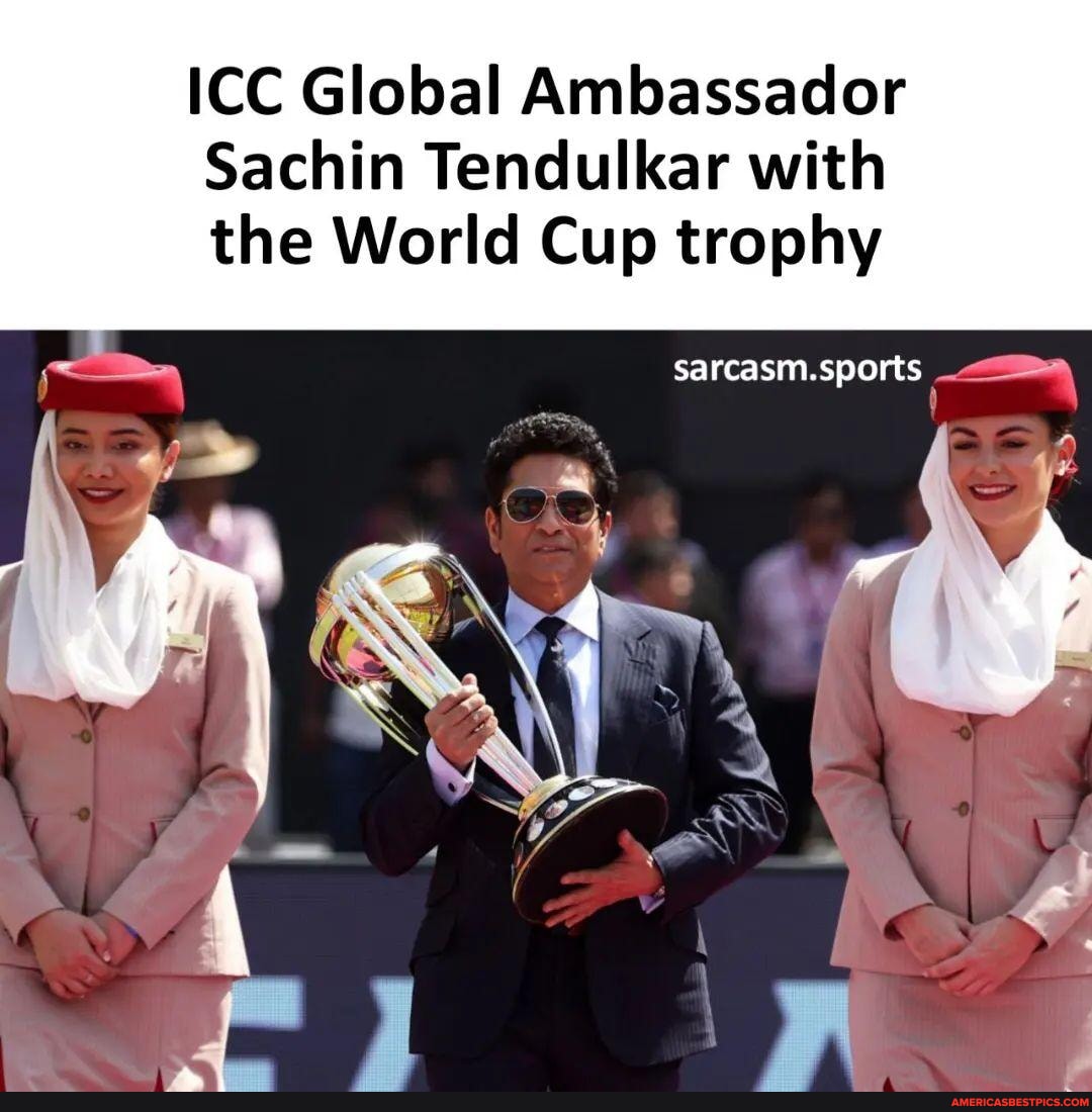The GOAT presented the ICC world cup trophy at the Narendra Modi ...