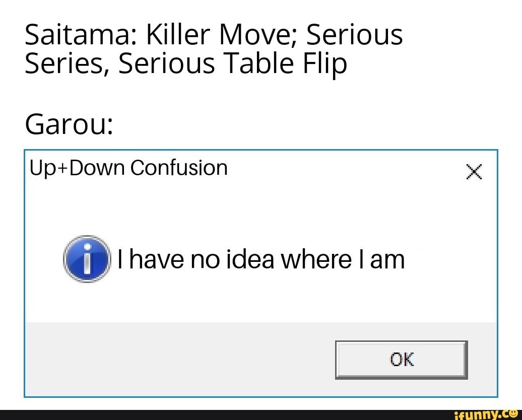 Saitama: Killer Move; Serious Series, Serious Table Flip Garou ...