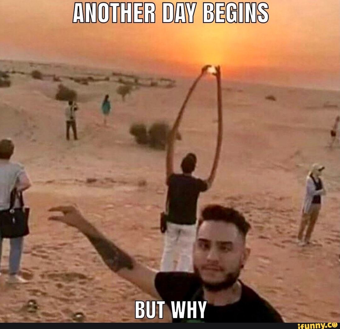 ANOTHER DAY BEGINS BUT WHY - iFunny