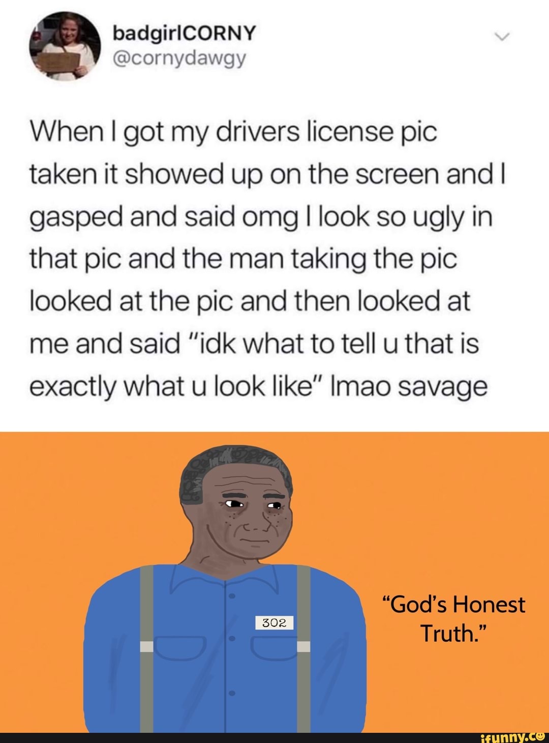 When I got my drivers license pic taken it showed up on the screen and ...