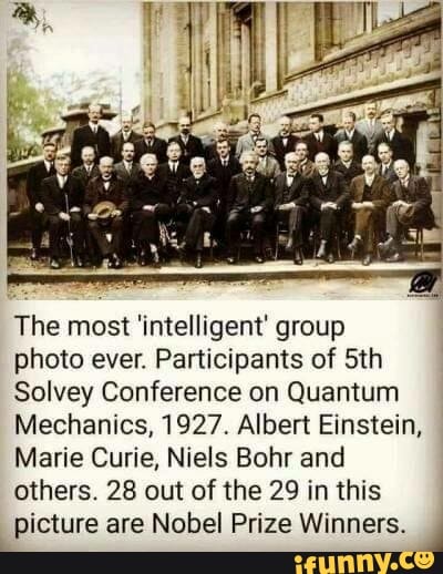 The most 'intelligent' group photo ever. Participants of 5th Solvey ...