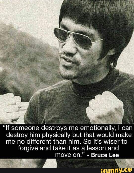 "If someone destroys me emotionally, I can destroy him physically but ...