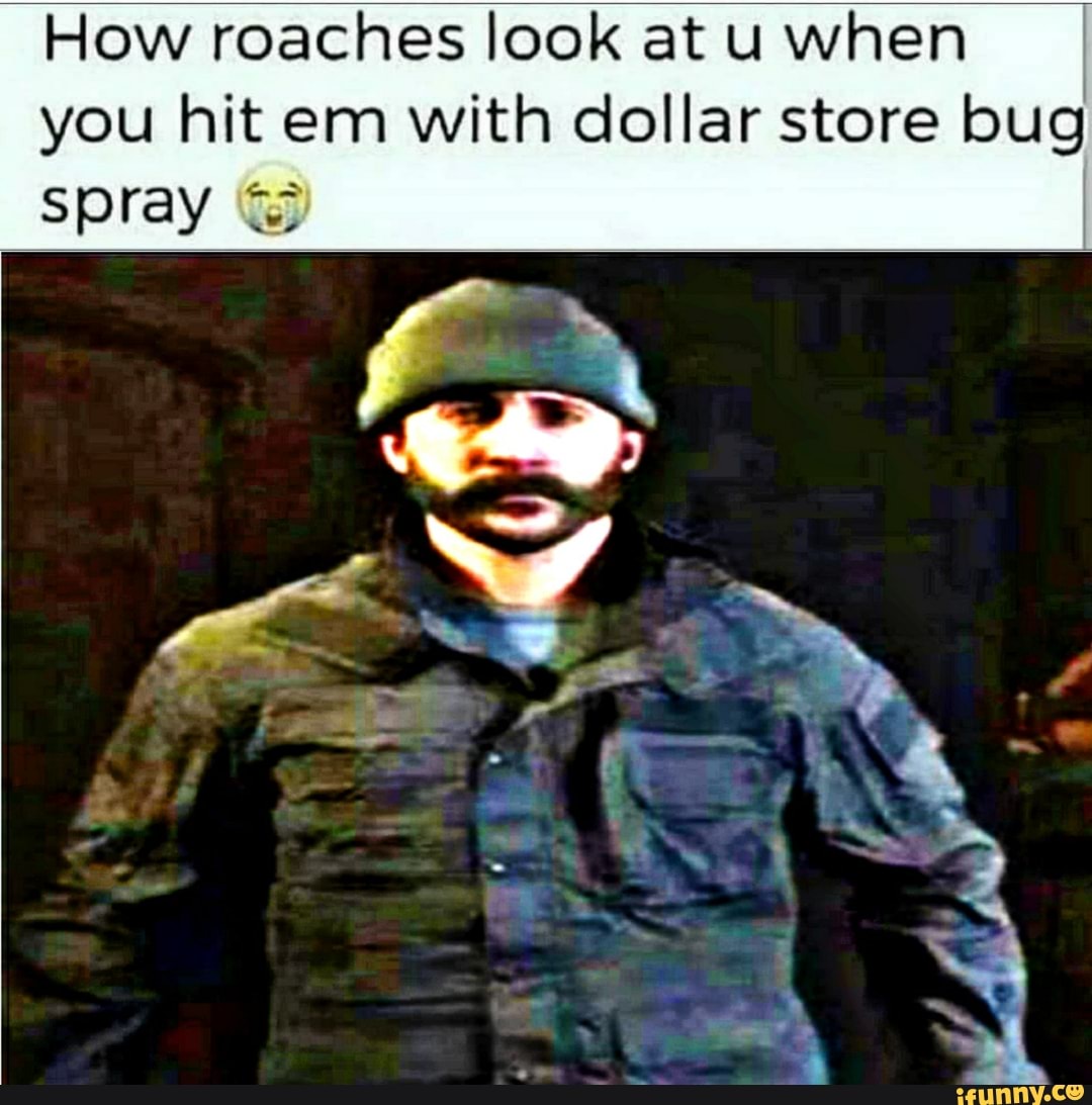 How roaches look at u when you hit em with dollar store bug Spray - iFunny