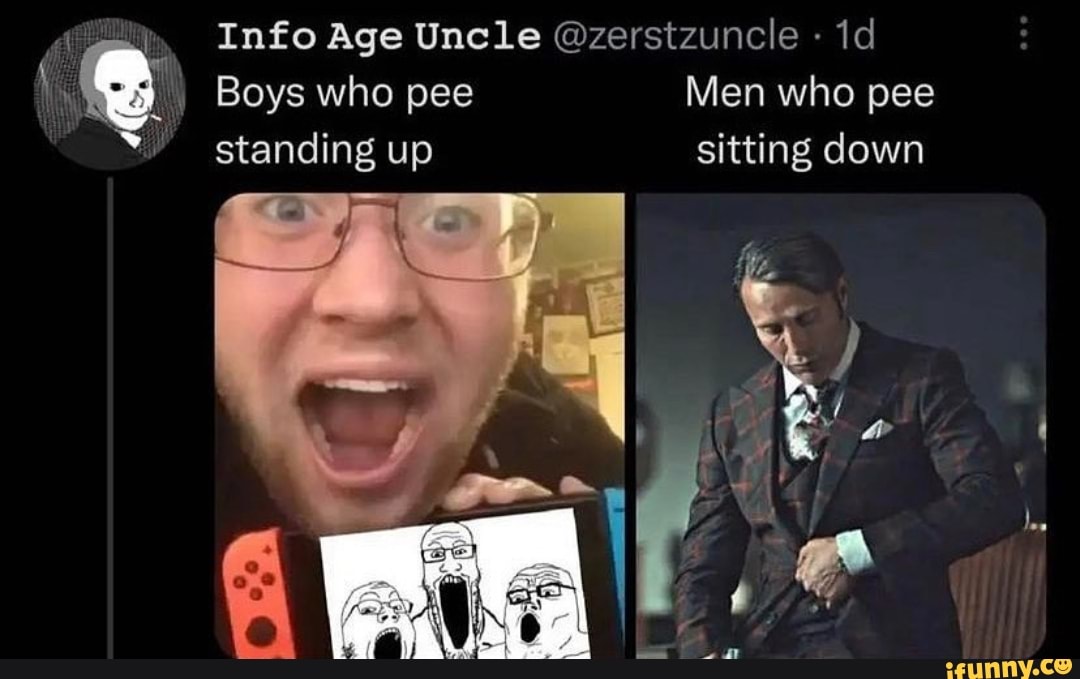 Into Age Uncle @zerstzuncle - id Boys who pee Men who pee standing up ...
