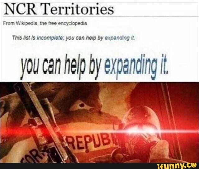 NCR Territories - iFunny