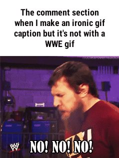 The comment section when I make an ironic gif caption but it's not with ...