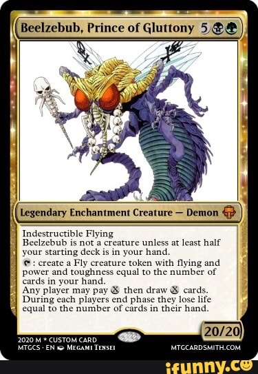 Legendary Enchantment Creature Indestructible Flying E Beelzebub is not ...