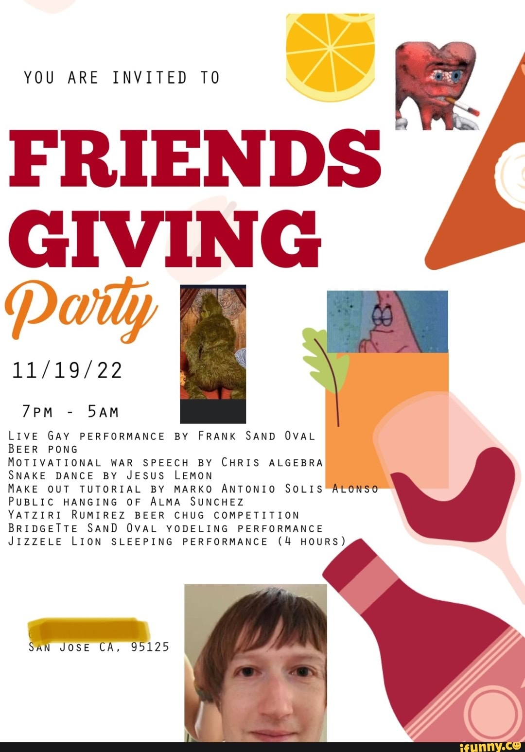 YOU ARE INVITED TO FRIENDS GIVING LIVE GAY PERFORMANCE BY FRANK SAND ...