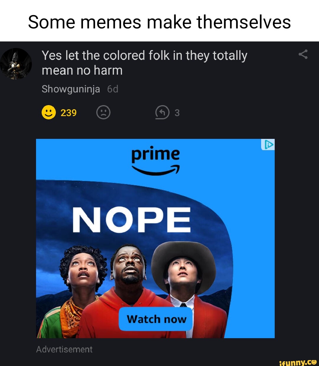 Some memes make themselves Yes let the colored folk in they totally ...