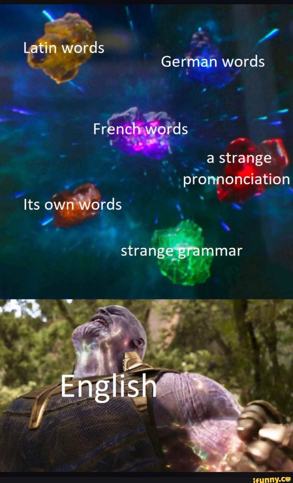 Latin words German words French words a strange promnonciation Its own ...