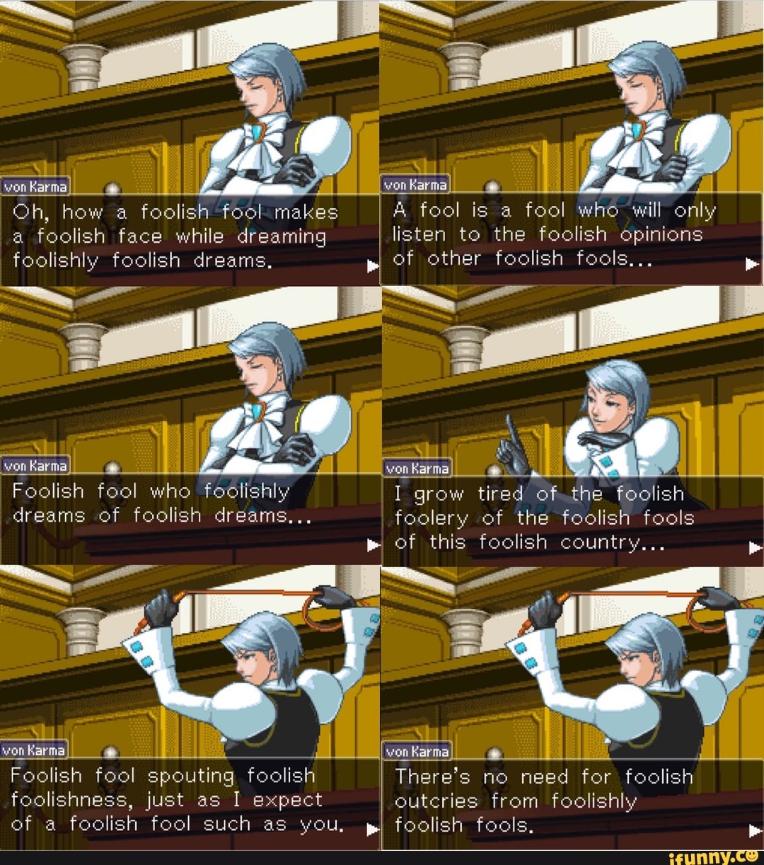 Won Karma a Oh, how a foolish fool makes a foolish face while dreaming ...