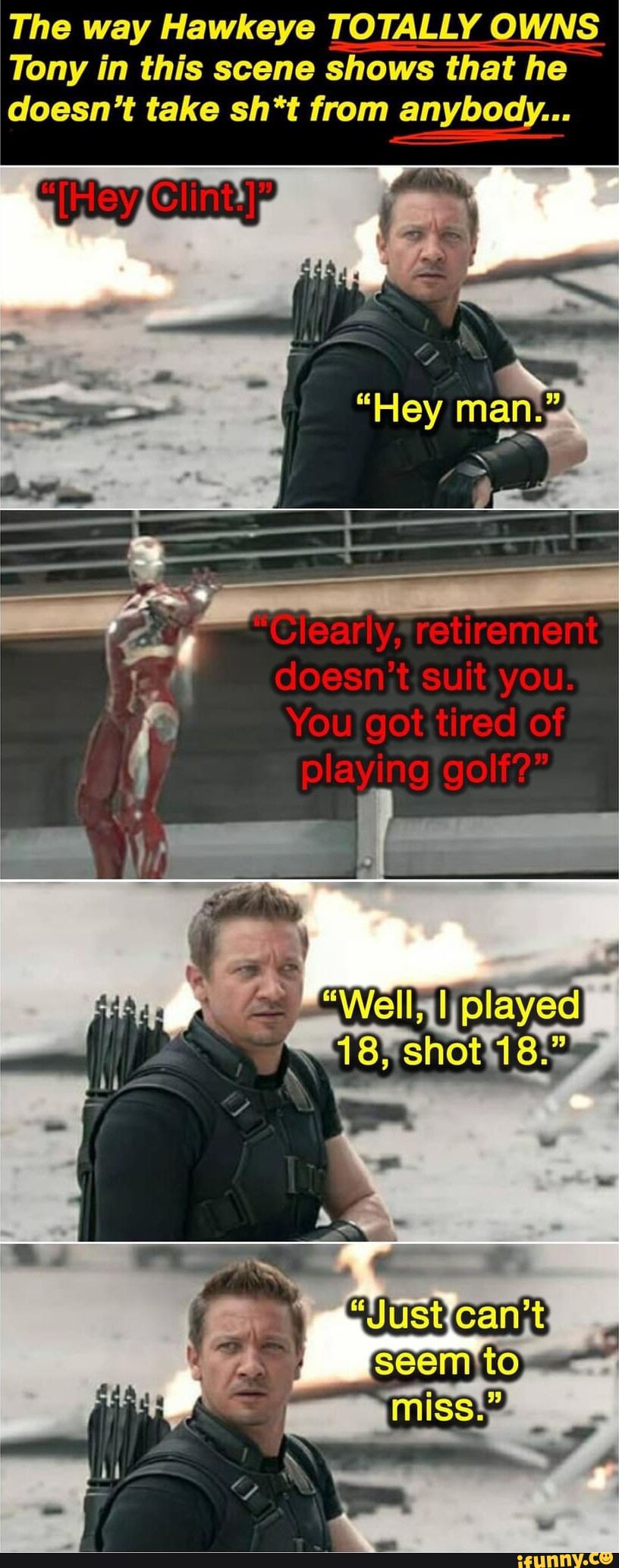 Avengers Meme Hawkeye