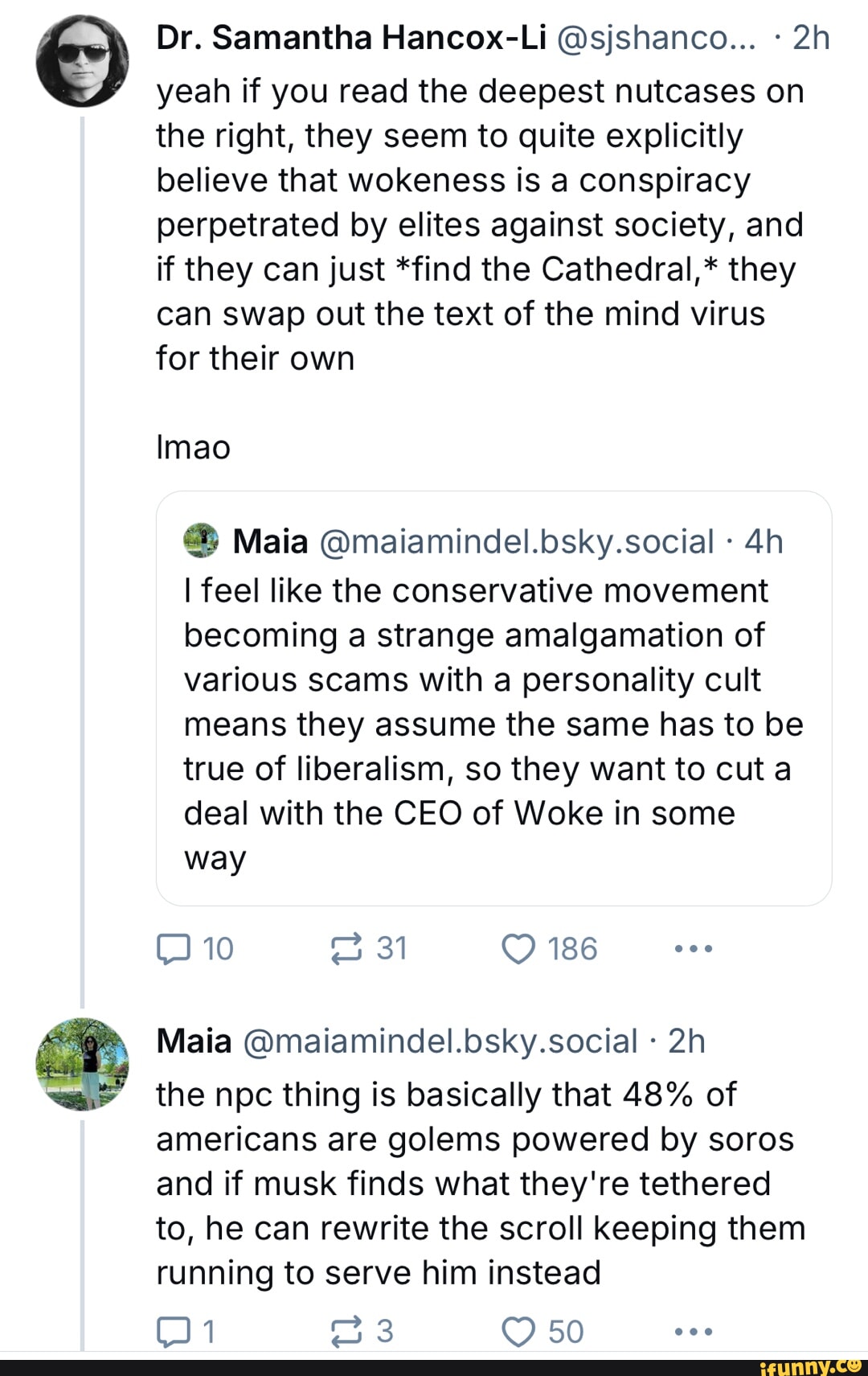 Dr. Samantha Hancox-Li @sjshanco... yeah if you read the deepest ...