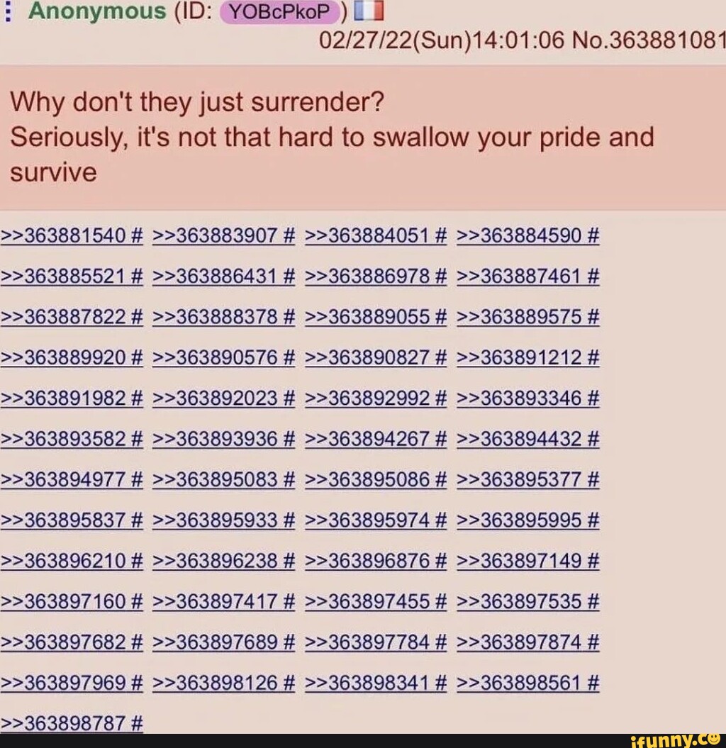 Why dont they just surrender? Seriously, not that hard to swallow your pride and survive ...