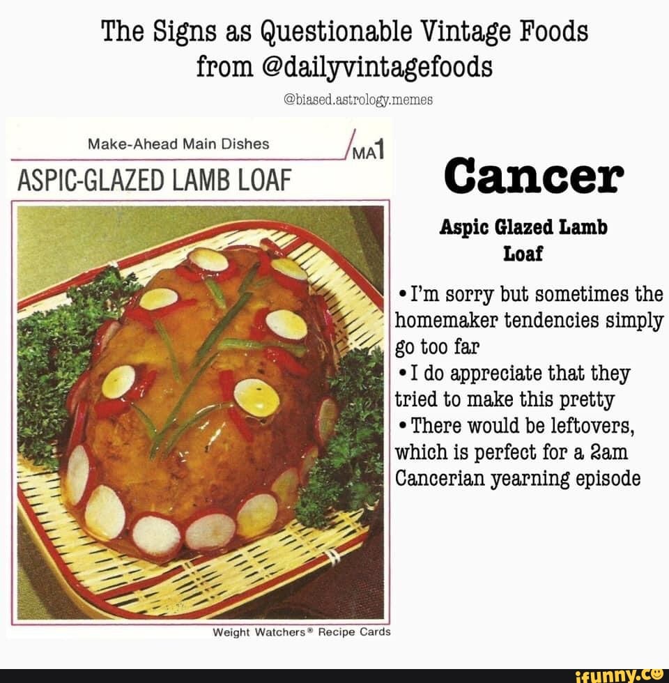 The Signs as Questionable Vintage Foods from @dailyvintagefoods @biased ...