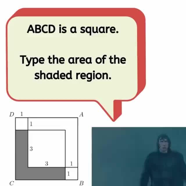 ABCD is a square. Type the area of the shaded region. - iFunny :)