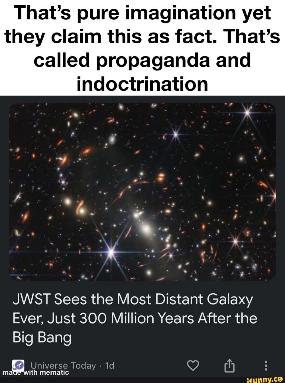 That's pure imagination yet they claim this as fact. That's called ...