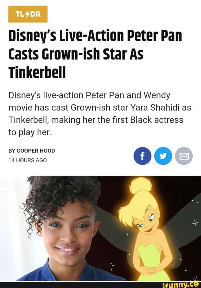 Disney's Live-Action Peter Pan Casts Grown-ish Star As Tinkerbell ...